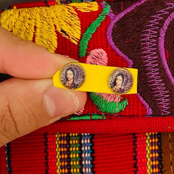 MEXICANA | Jewelry | Super Cute 8mmmm Our Lady Of Guadalupe Studs ...